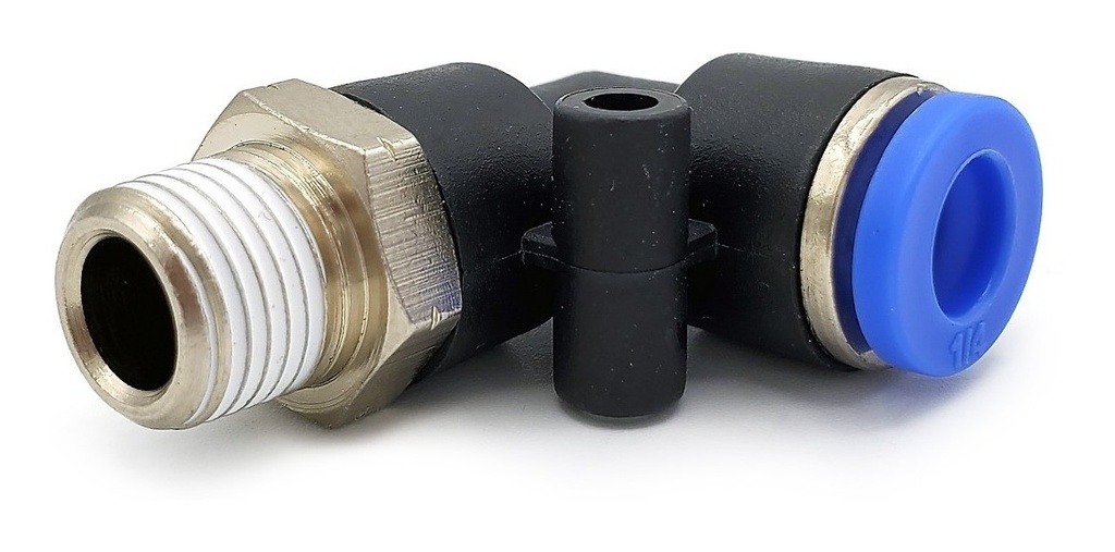 10 Pz De Conector/racor Rápido Neumático Codo 1/8 Npt X 1/4 | Instrutek